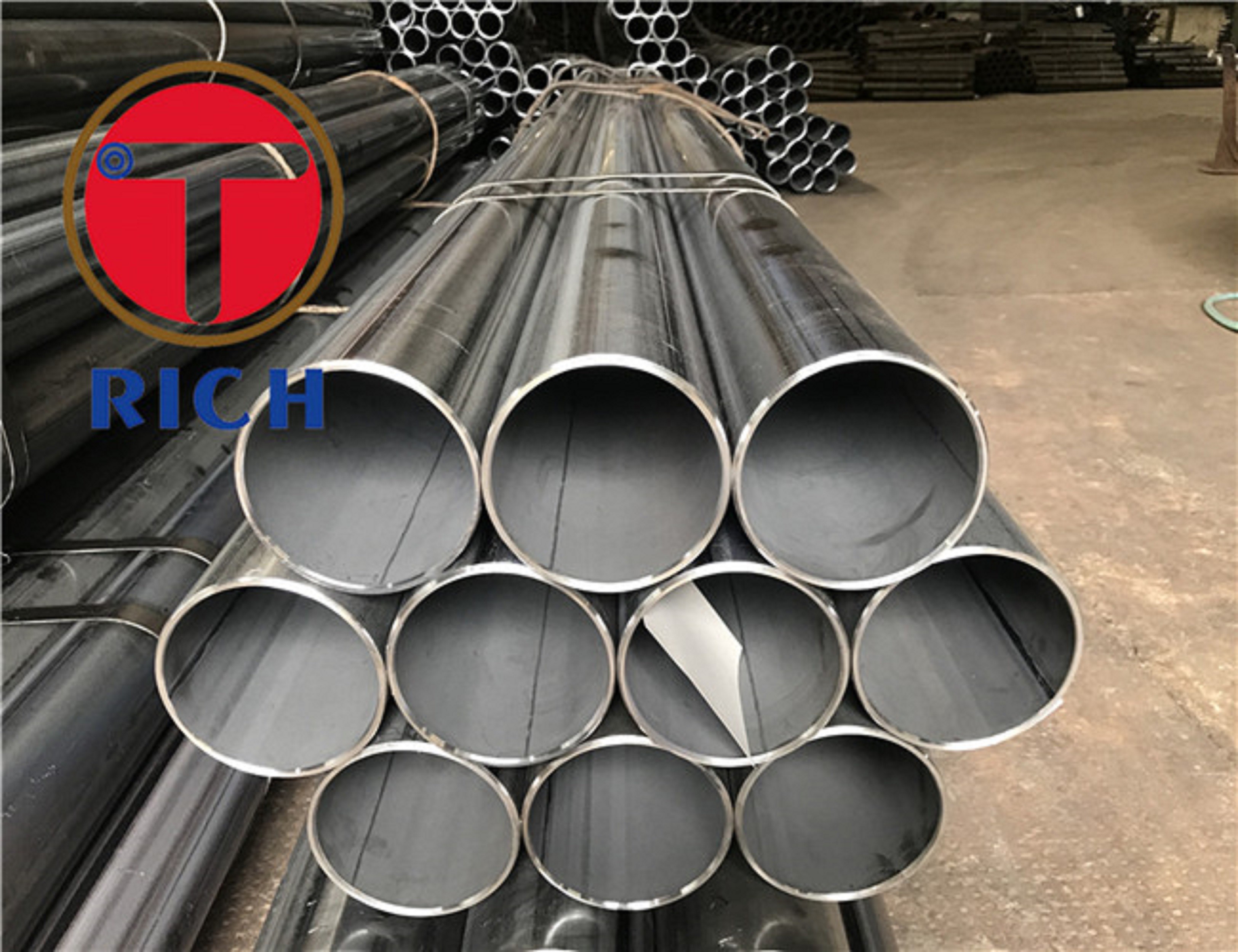 Welded Precision Steel Tube E275 E355 Fluid / Gas Transport Decoration ...
